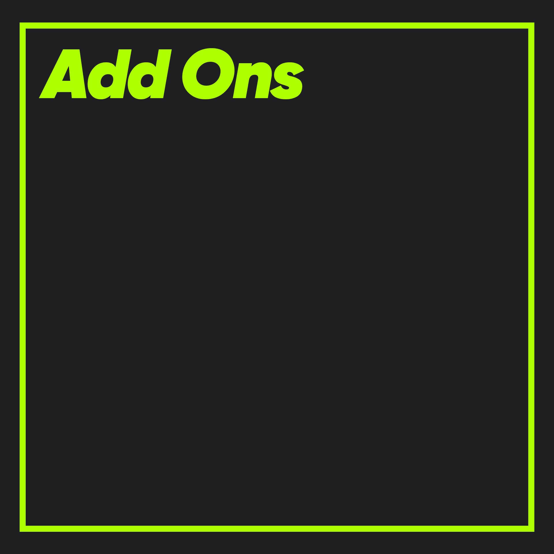 Add Ons – Mean Green Team Shop